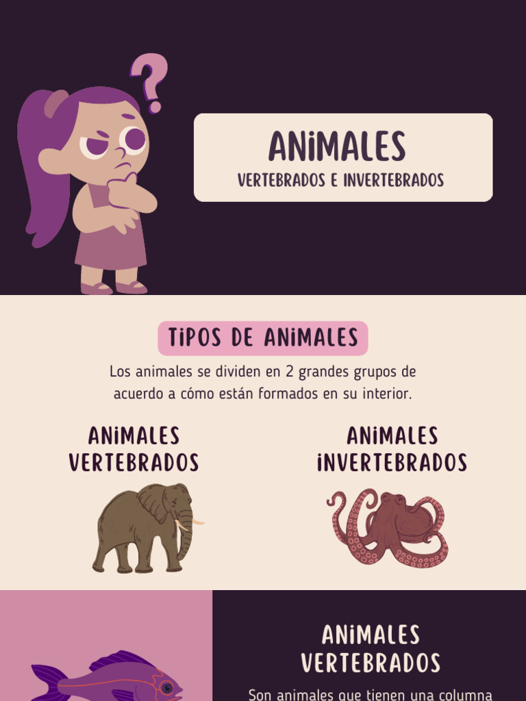 Presentación Educativa de los Animales Vertebrados | PDF | Aves ...