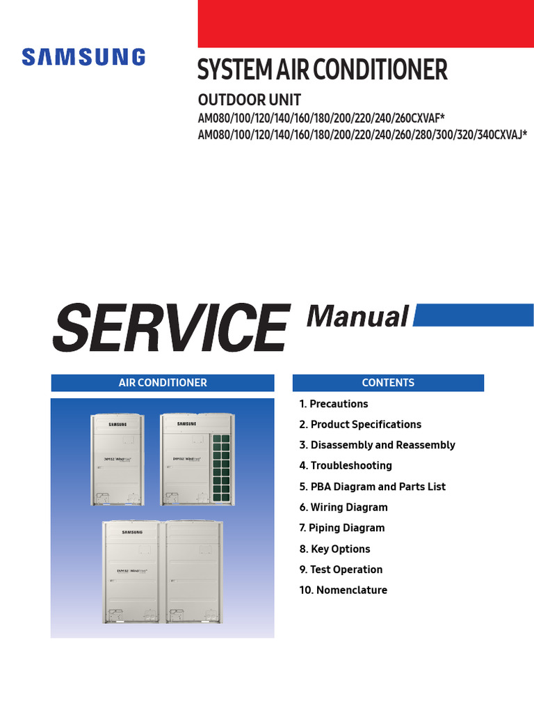 DVM S2 ODU Condensadora Heat Pump 220V 460V 3F - Manual Servicio | PDF ...
