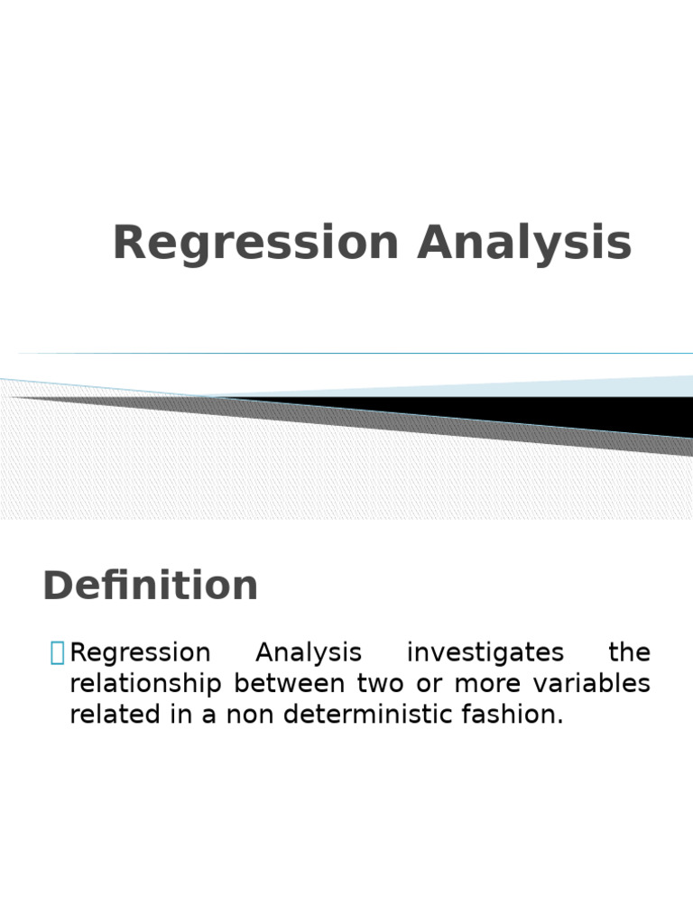 Regression Analysis | PDF