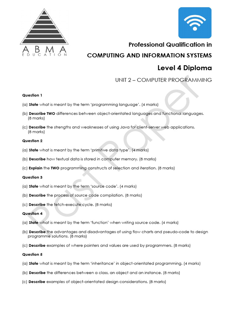 COIS-Level-4-Unit-2 | PDF