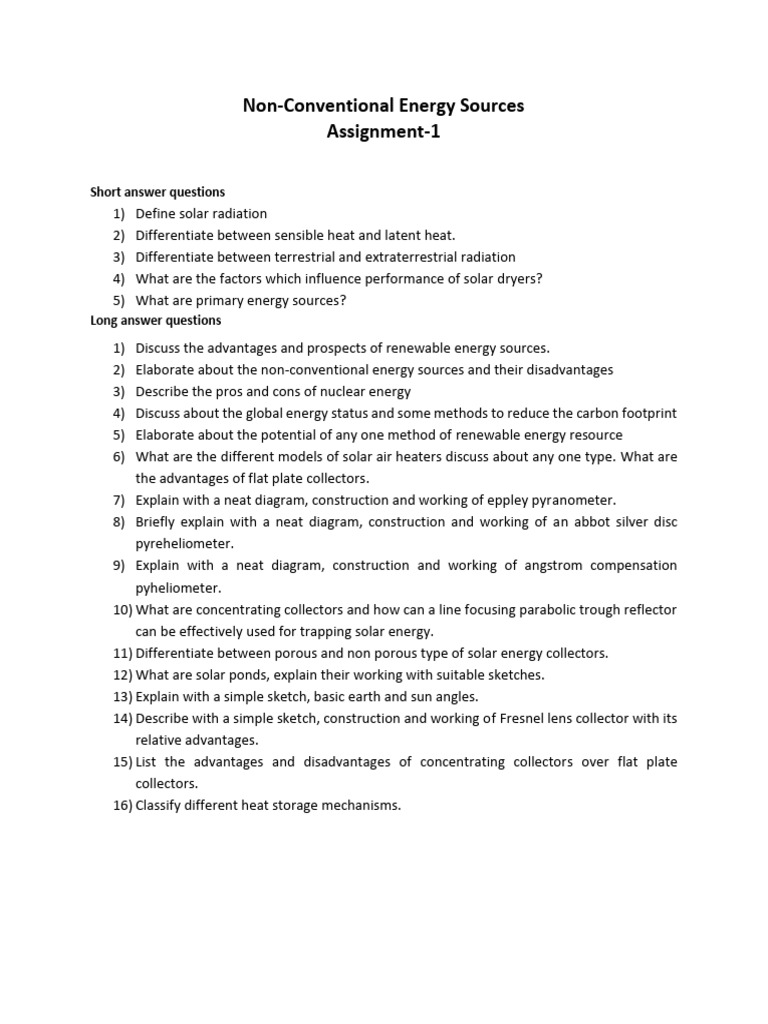 1st NCSE Assignment Questions 26-08-2025 | PDF