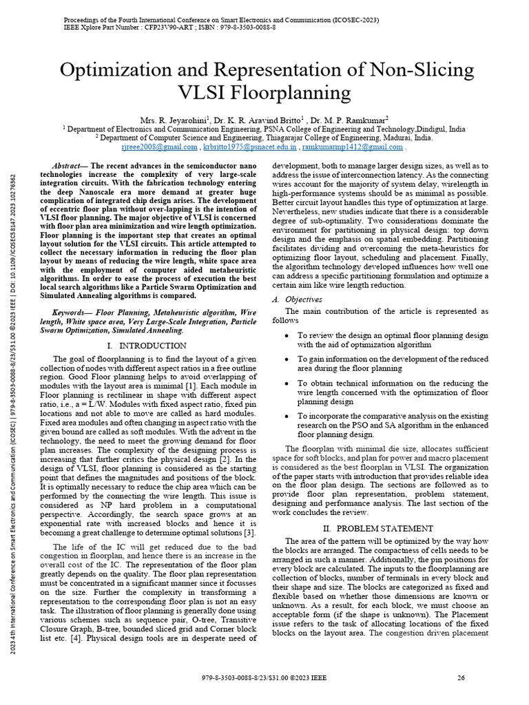 VLSI Floorplanning Optimization Techniques | PDF