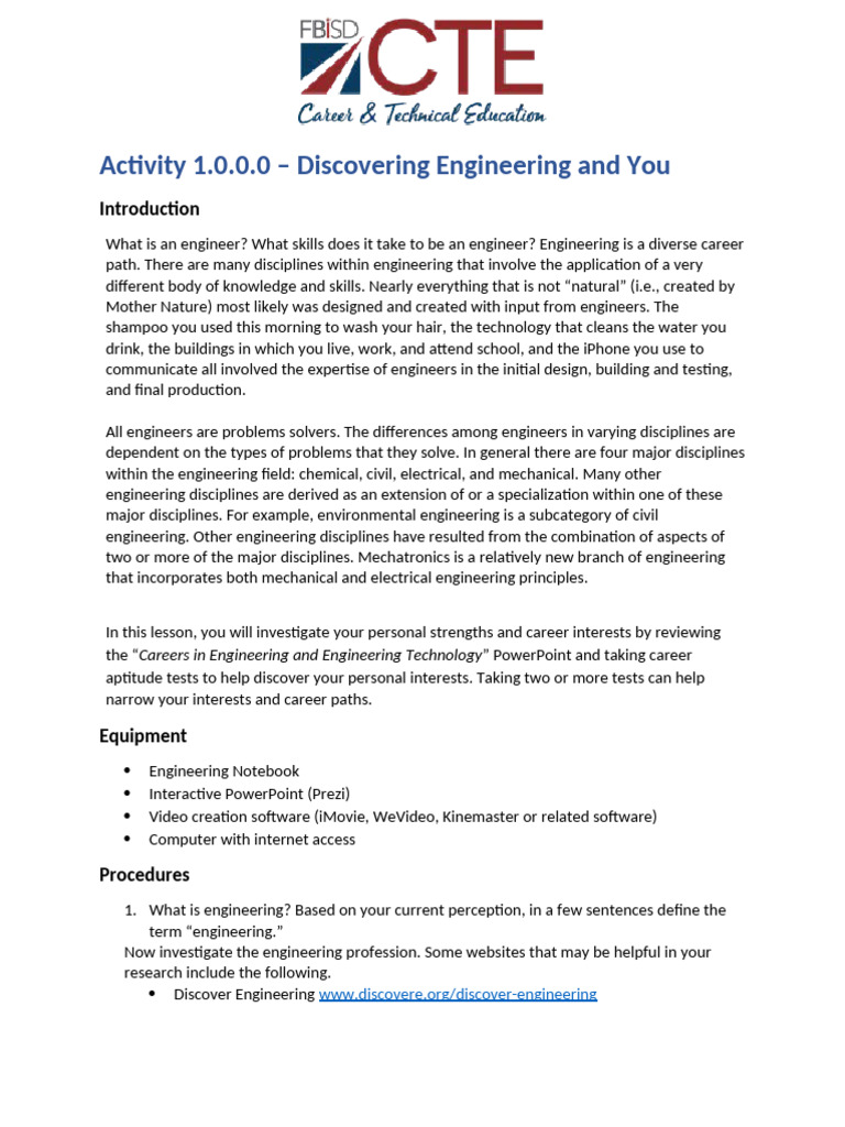 2021 Stem Cte Common Unit 2 10 2 | PDF | Engineering | Cognition