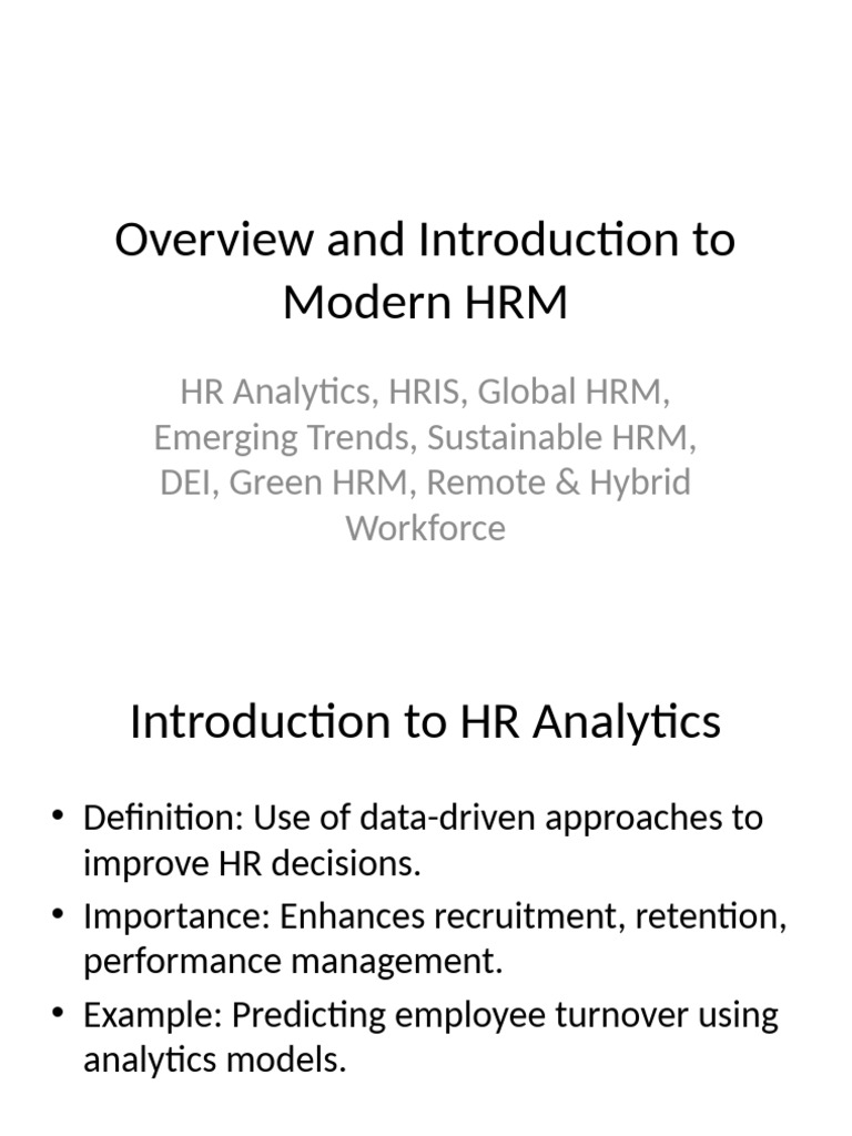 Modern HRM Overview | PDF