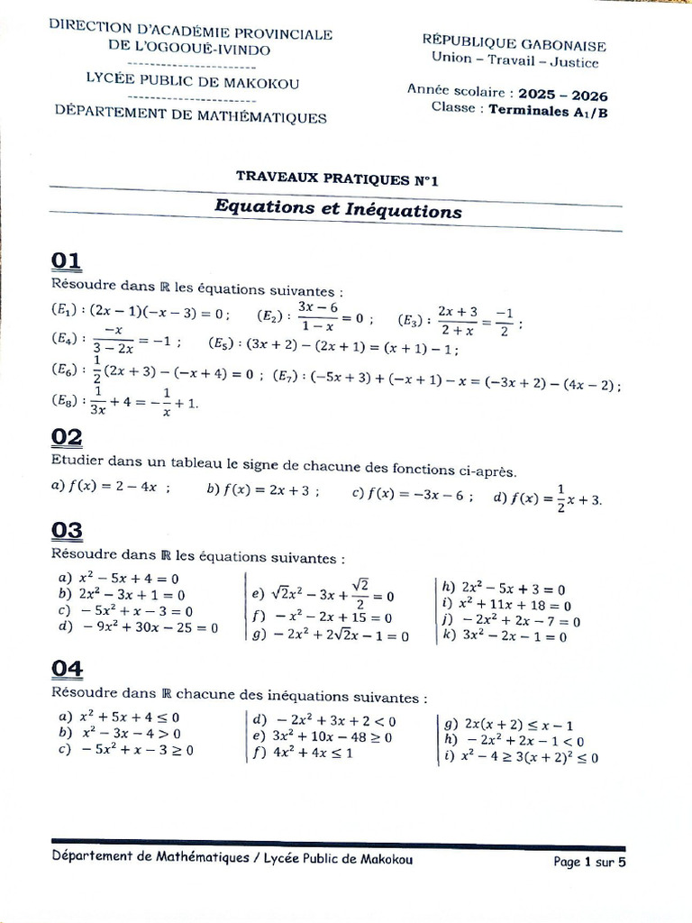 Tp1 & Tp2 - Tlea1 & B Maths | PDF