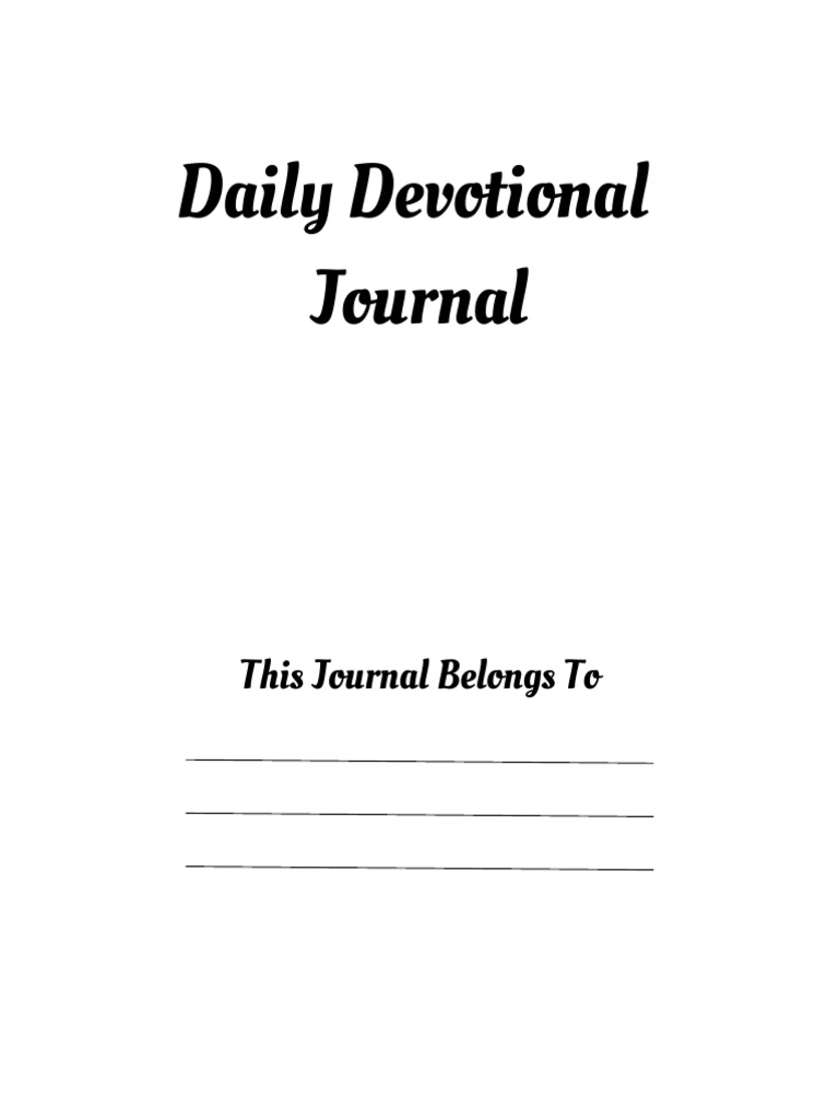 Daily Devotional Journal Template | PDF | Christian Prayer | Christian ...