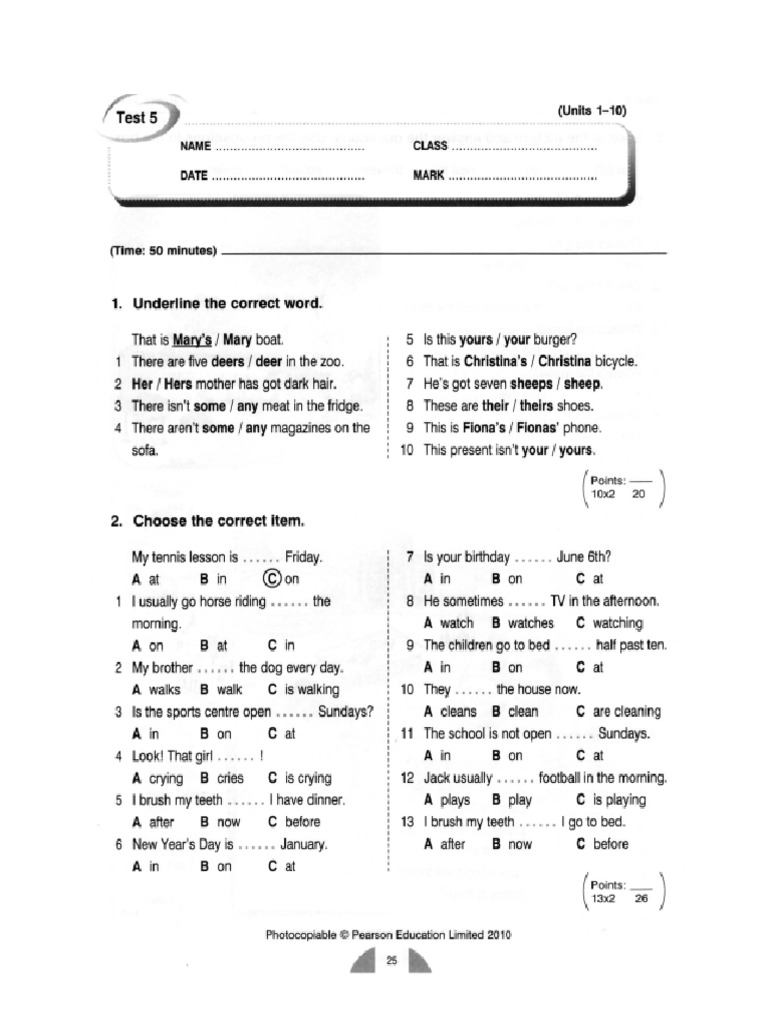 How Much-How Many - Test | PDF