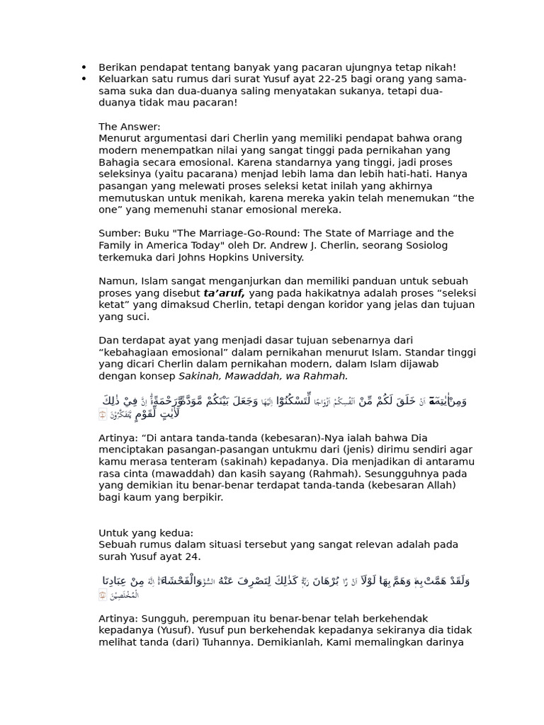 Edzi (Dzifadlin) XII MIPA 1 - Pandangan Tentang Pacaran Dan Nikah | PDF