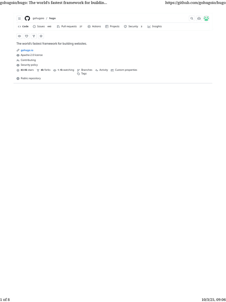 Hugo Framework Overview and Insights | PDF | Documentation | Software ...