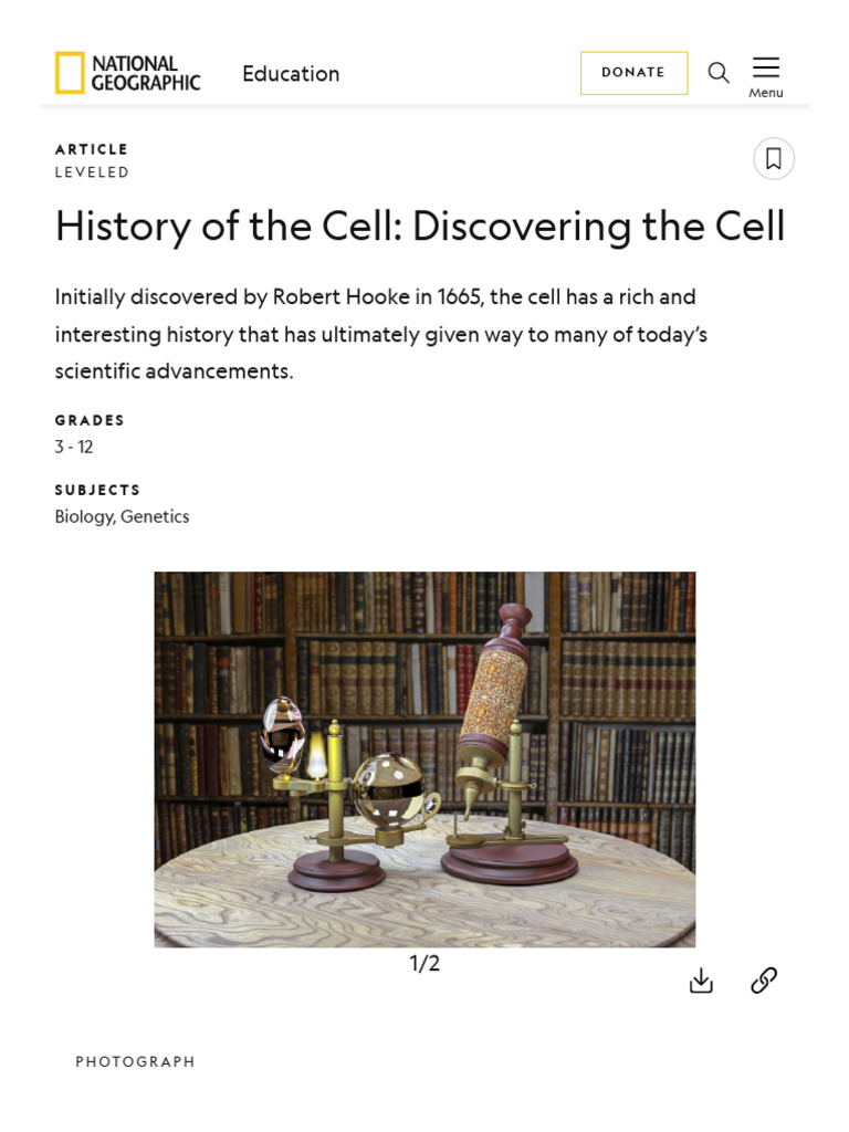 History of The Cell - Discovering The Cell | PDF | Stem Cell | Microscope