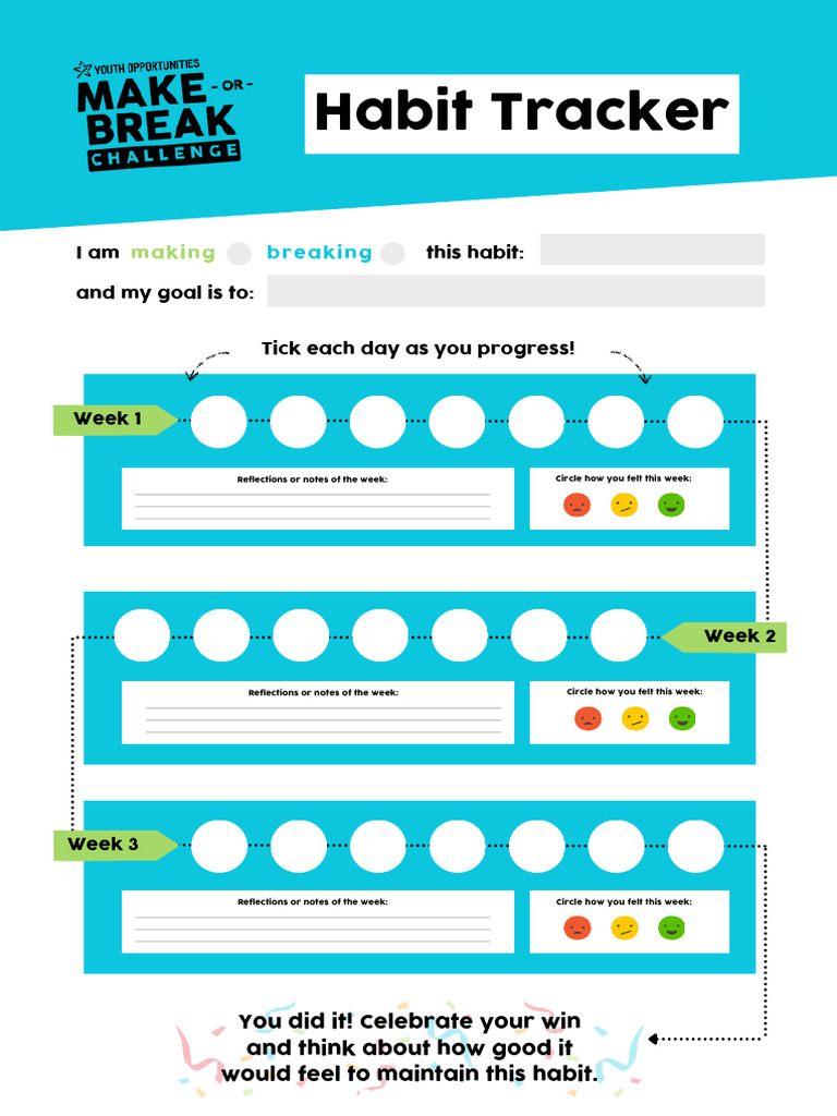 Make or Break Habit Tracker PDF 870ba8 | PDF