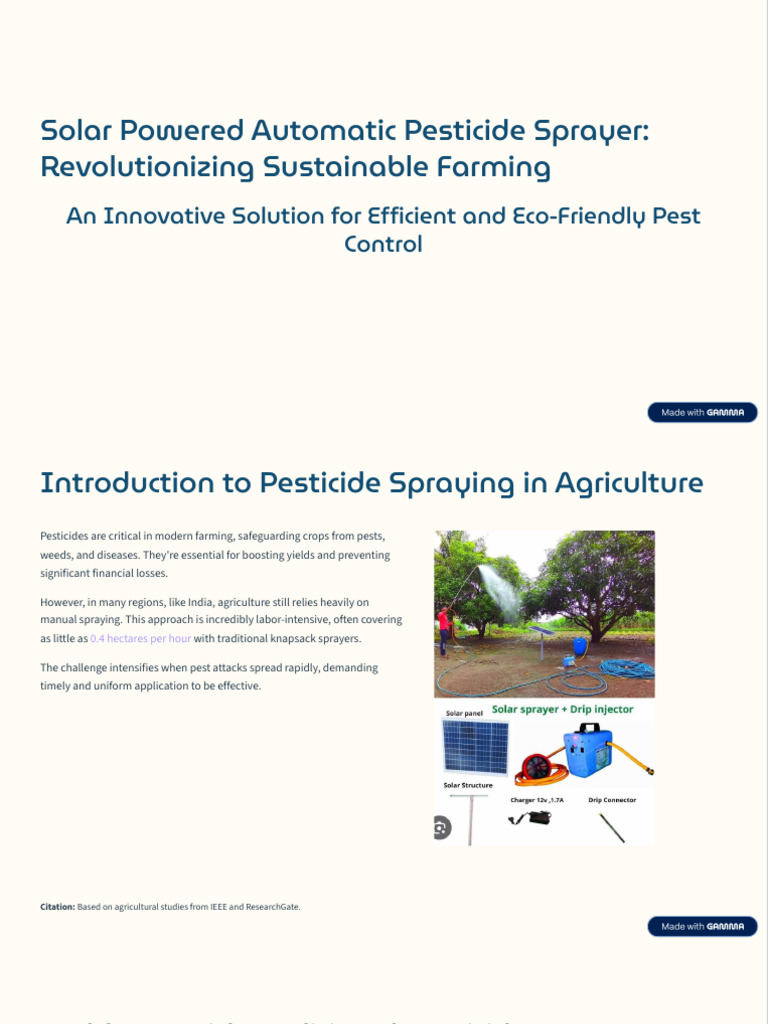 Solar Powered Automatic Pesticide Sprayer Revolutionizing Sustainable ...