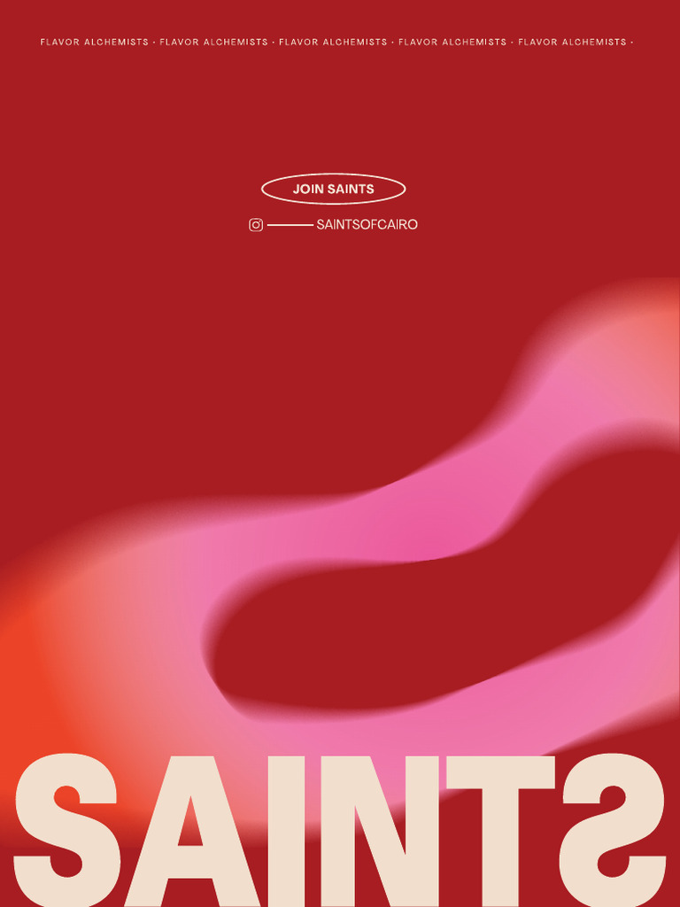 SAINTS Menu | PDF | Salad | Lemonade
