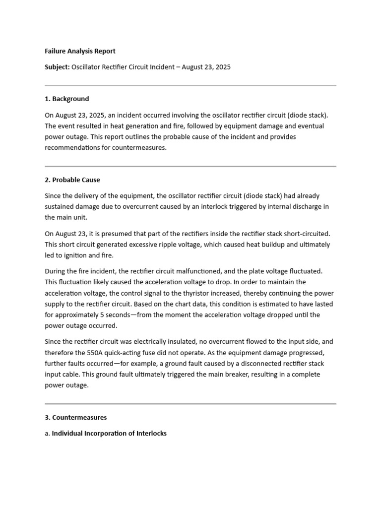 Oscillator Rectifier Circuit Failure Analysis | PDF | Rectifier | Power ...