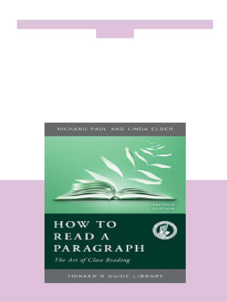 How To Read A Paragraph 2nd Edition Richard Paul PDF Available | PDF ...