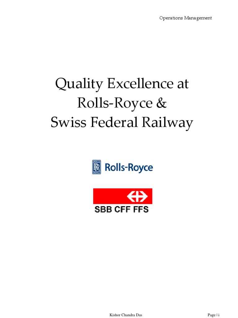 Quality Excellence at RR and SBB | PDF | Innovation | Business Process