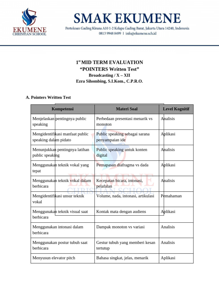 Broadcasting_Ezra Sihombing_ Pointers 1st Mid Term | PDF