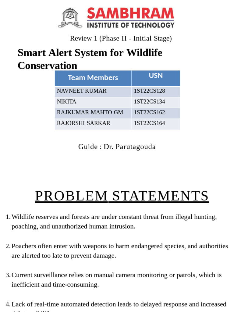 Wildlife Conservation-1 | PDF | Surveillance | Poaching