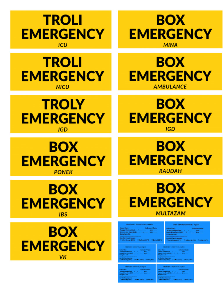 Emergency Stiker | PDF