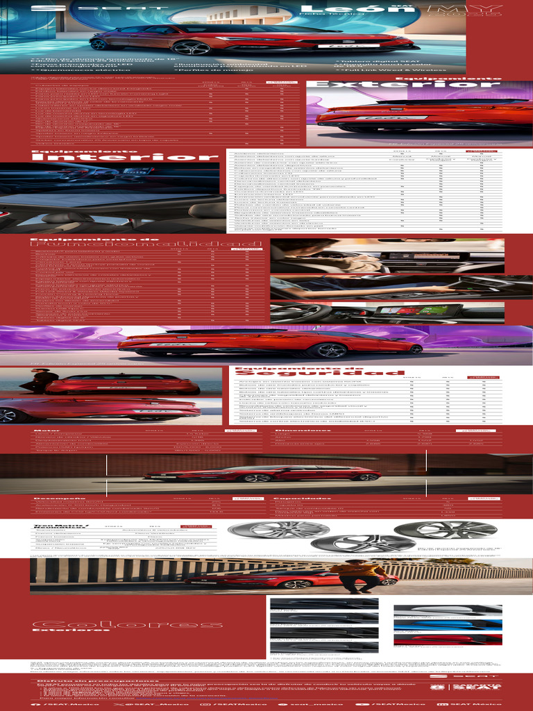 SEAT Leon 2025 Cars Models Brochure KLG NA 08 2025 | PDF | Sistema de ...