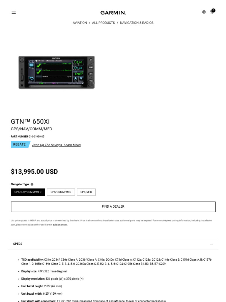 Garmin GTN™ 650xi - Touchscreen Flight Navigator | PDF