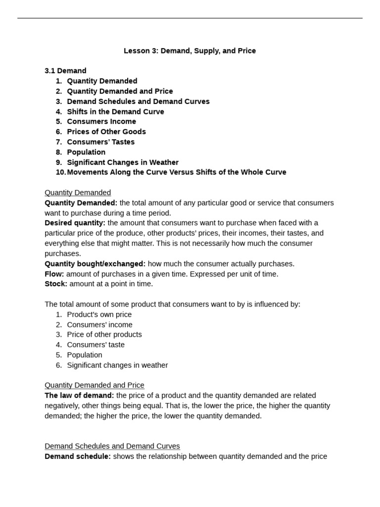 Demand, Supply, and Price Dynamics | PDF | Economic Equilibrium ...