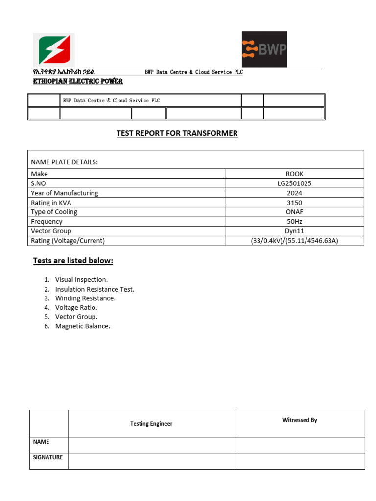 Transformer Report KLNT - 2.4 | PDF | Transformer | Insulator (Electricity)