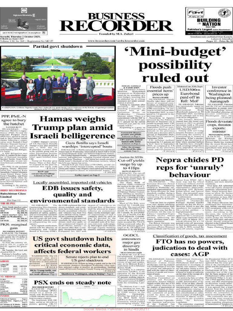 2 Oct Business Recorder | PDF