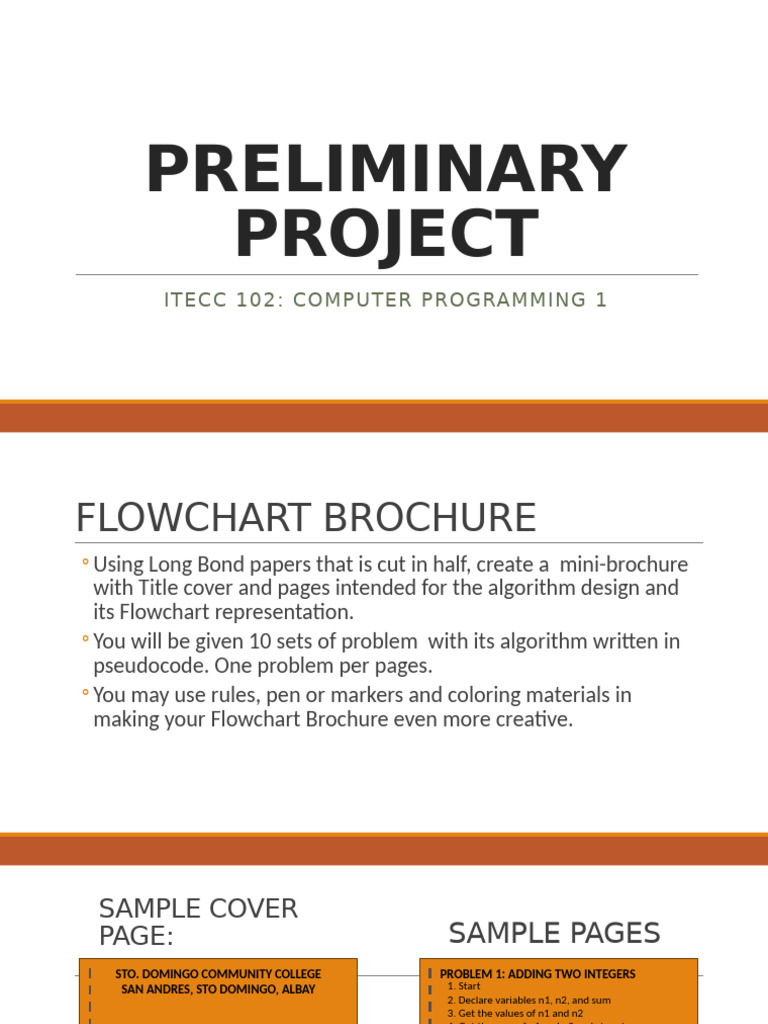 Flowchart Brochure for Programming 1 | PDF