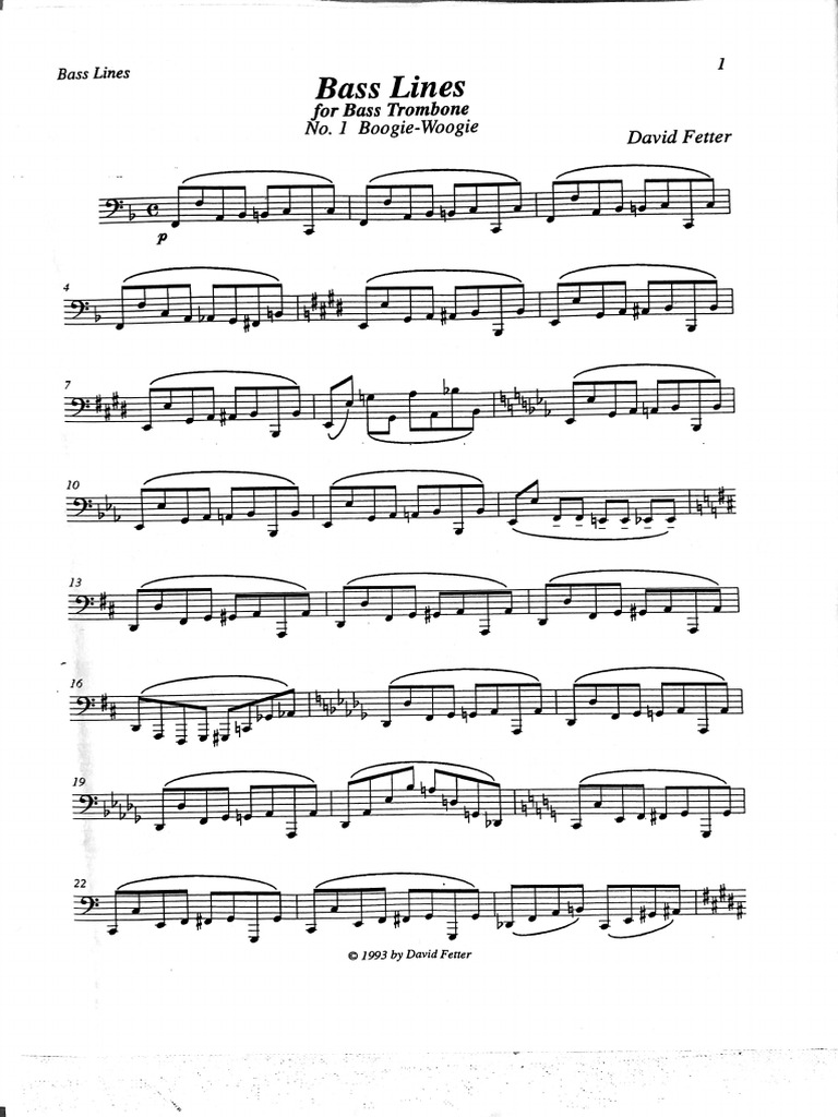 Bass Lines-David Fetter | PDF