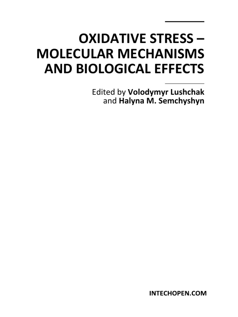 Oxidative Stress - Molecular Mechanisms and Biological Effects | PDF ...