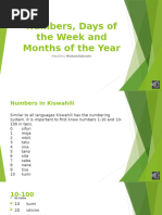 Swahili Date and Day Reference Guide | PDF