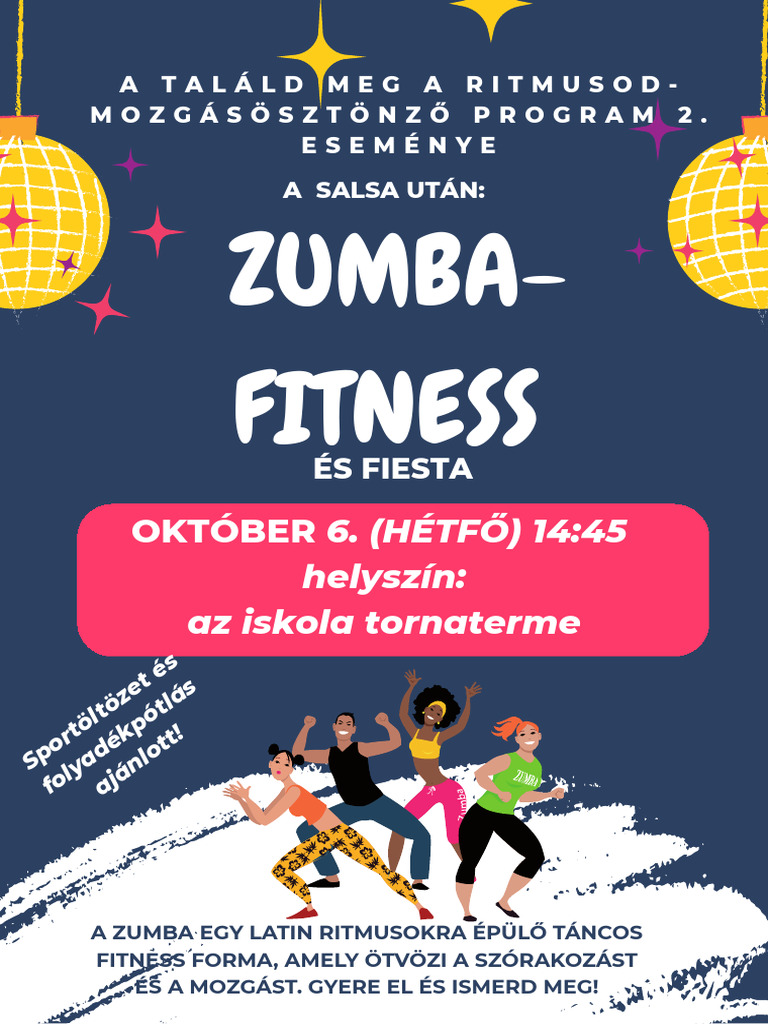 Blue Modern Zumba Class Poster | PDF