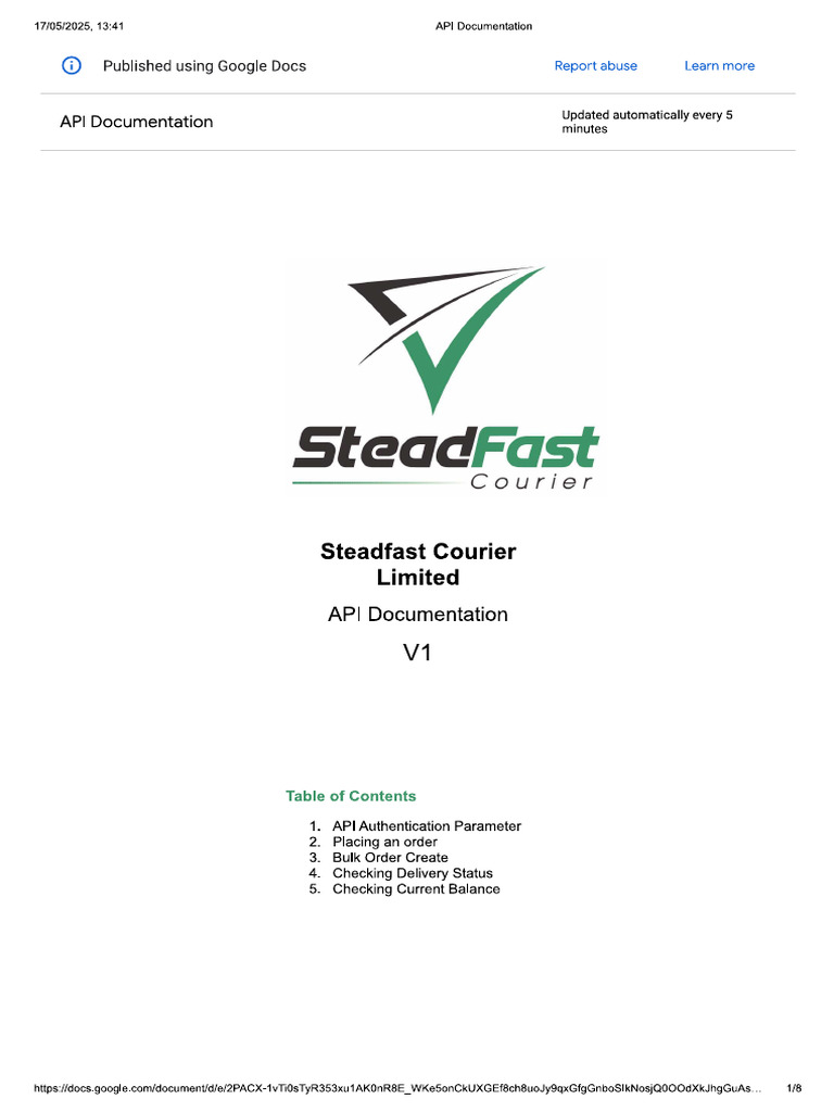Steadfast API | PDF