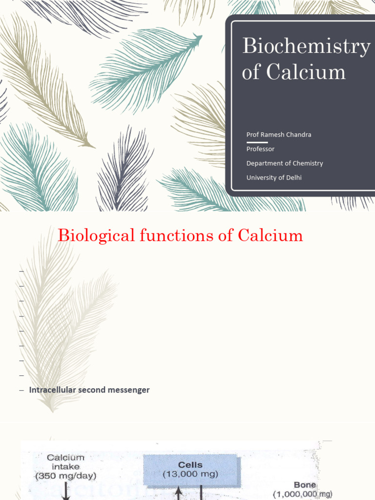 Biochemistry of Calcium | PDF | Calcium In Biology | Cell Signaling