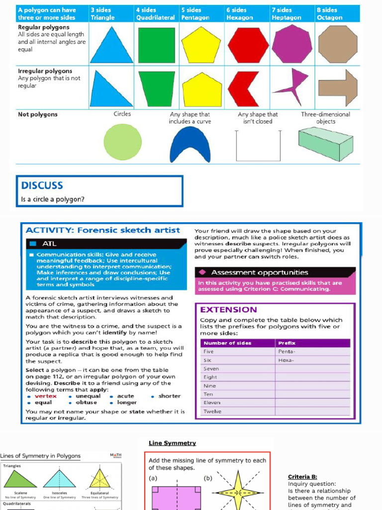 G6U4 Polygons Symmetry Rotational Symmetry and Order of Rotation | PDF