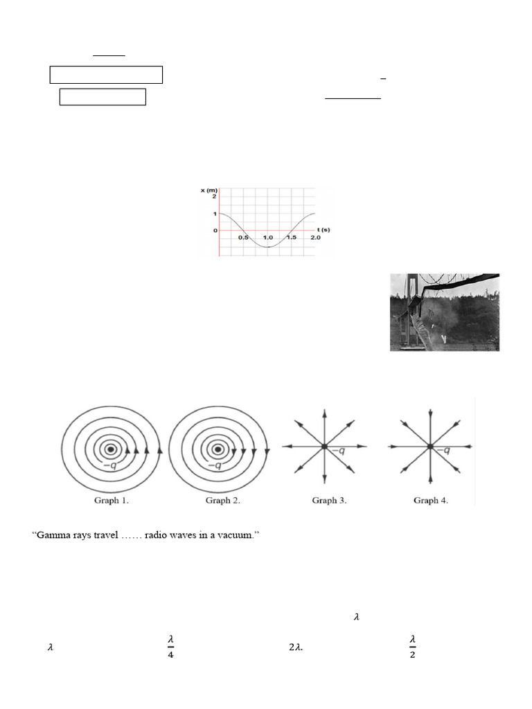 Grade 11 Physics Contest Questions | PDF | Waves | Oscillation