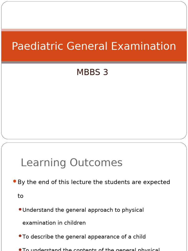 Pediatric Physical Examination Guide | PDF