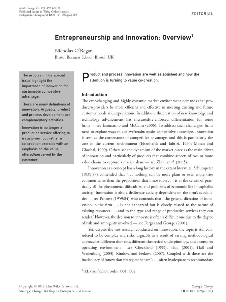 Innovation for Competitive Advantage | PDF | Innovation | Competitive ...