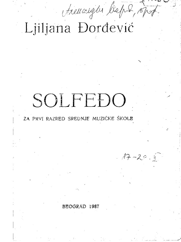 Solfedjo Ljiljana Djordjević 1. Srednje 350,00 | PDF