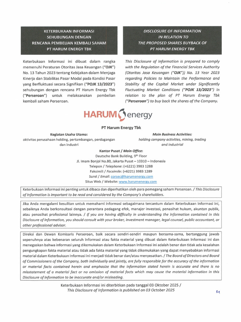 HRUM Laporan Informasi Dan Fakta Material 31954094 Lamp1 | PDF