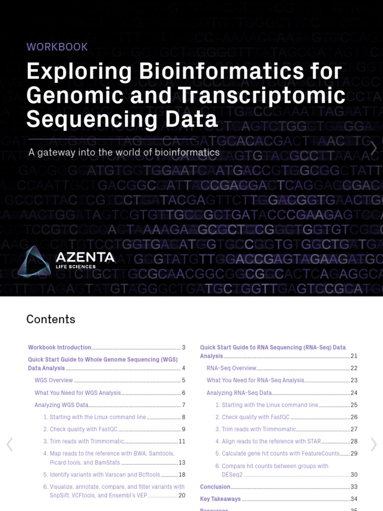 Exploring Bioinformatics Genome Transcriptome Sequencing | PDF | Bioinformatics | Dna Sequencing