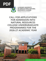 LUANAR Postgraduate Admissions 2025/2026 | PDF | Dietitian | Academic ...