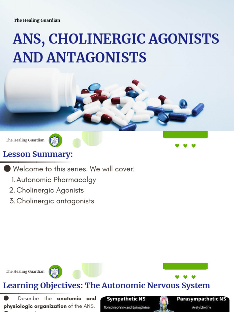 ANS, CHOLINERGIC AGONISTS AND ANTAGONISTS - 20251003 - 101651 - 0000-Compressed | PDF ...