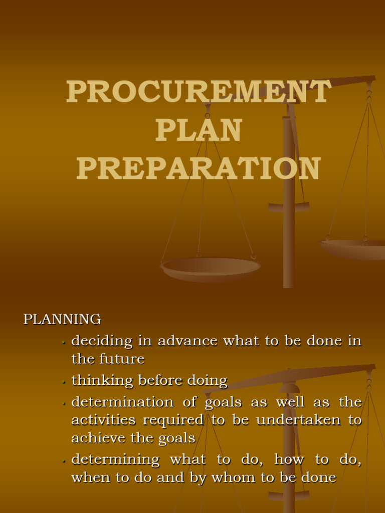 Procurement Plan Preparation | PDF | Procurement | Budget