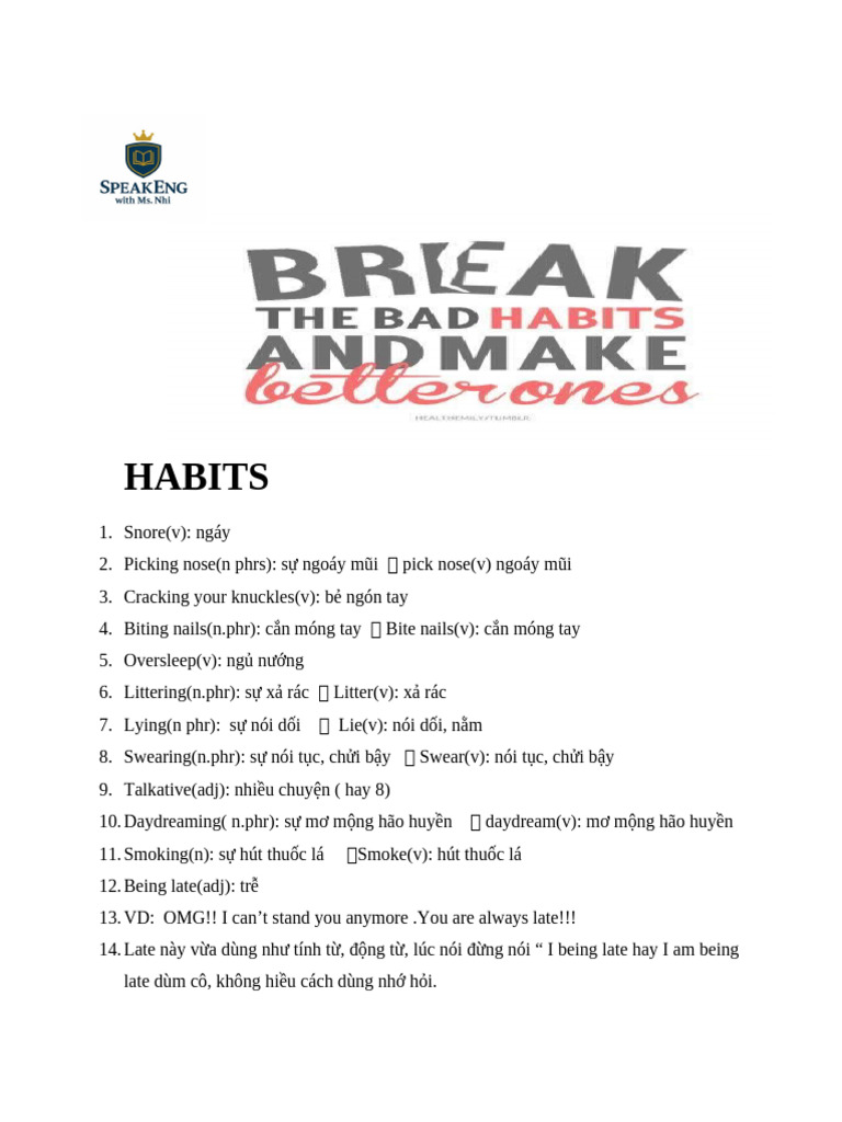 Bad Habits | PDF