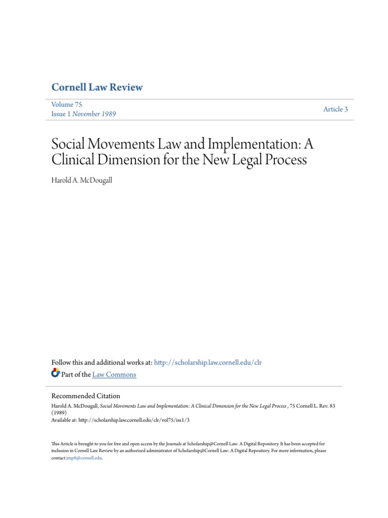 Social Movements and Legal Implementation | PDF | Jurisprudence | Science