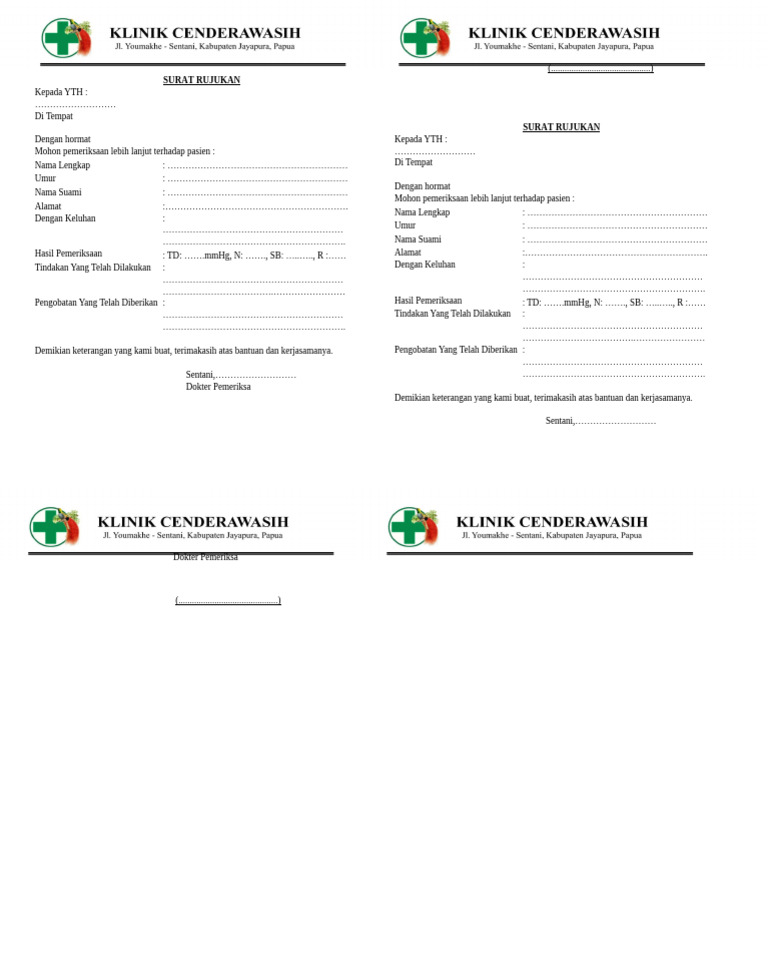 form Surat Rujukan | PDF