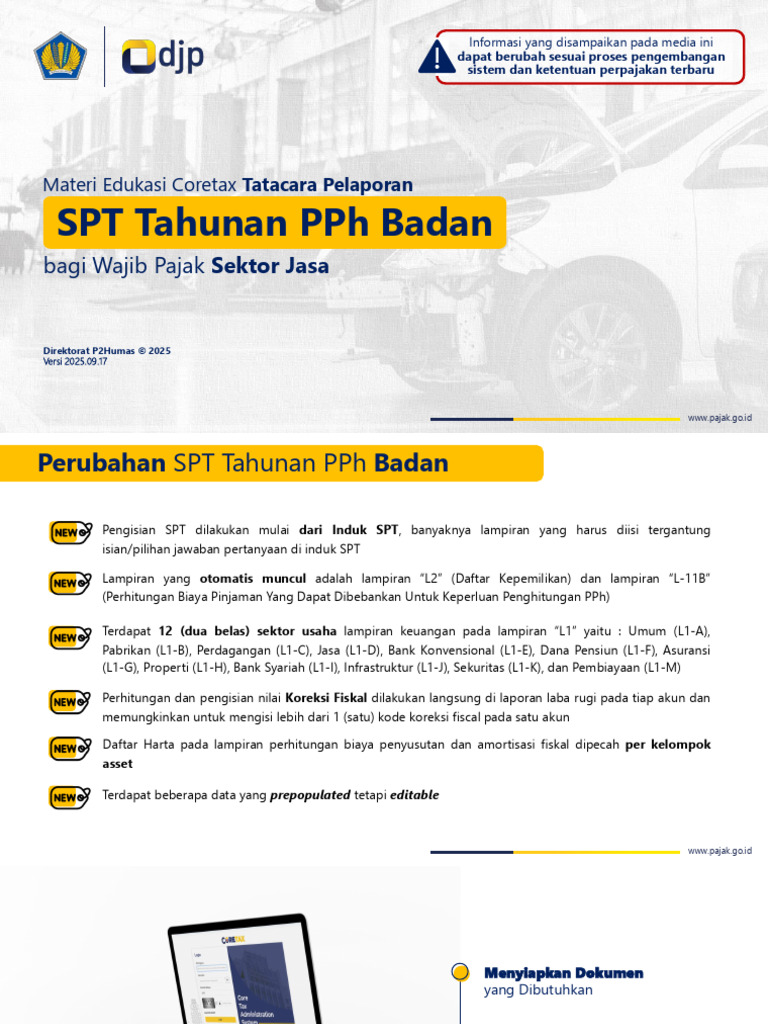 Panduan SPT Tahunan PPh Badan Jasa | PDF
