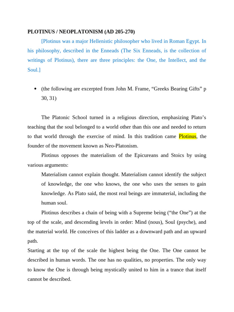 4 Neoplatonism | PDF | Neoplatonism | Nous